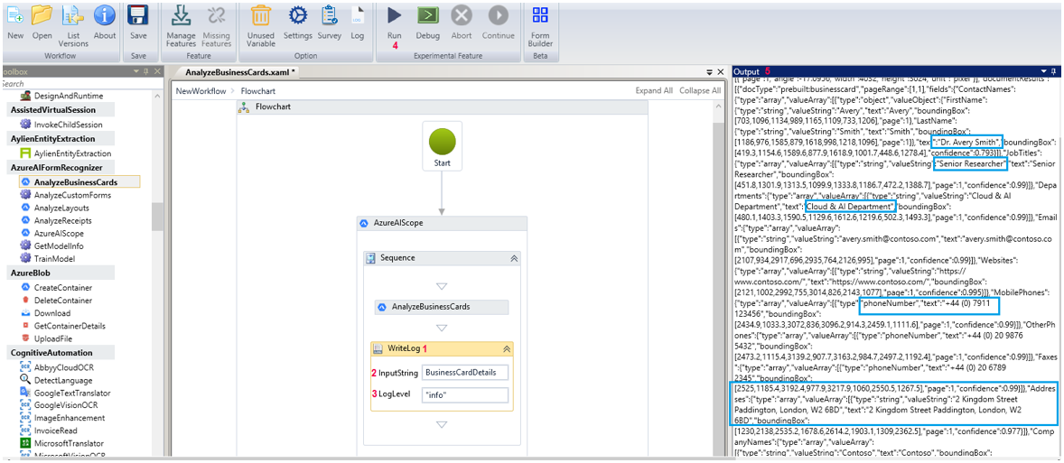 Analyze Business Cards | Robility Docs